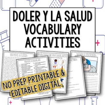 Doler y la salud Vocabulary Activities for pain, health and body in ...