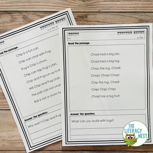 Digraphs Decodable Reading Passages for Orton-Gillingham Lessons - Made ...