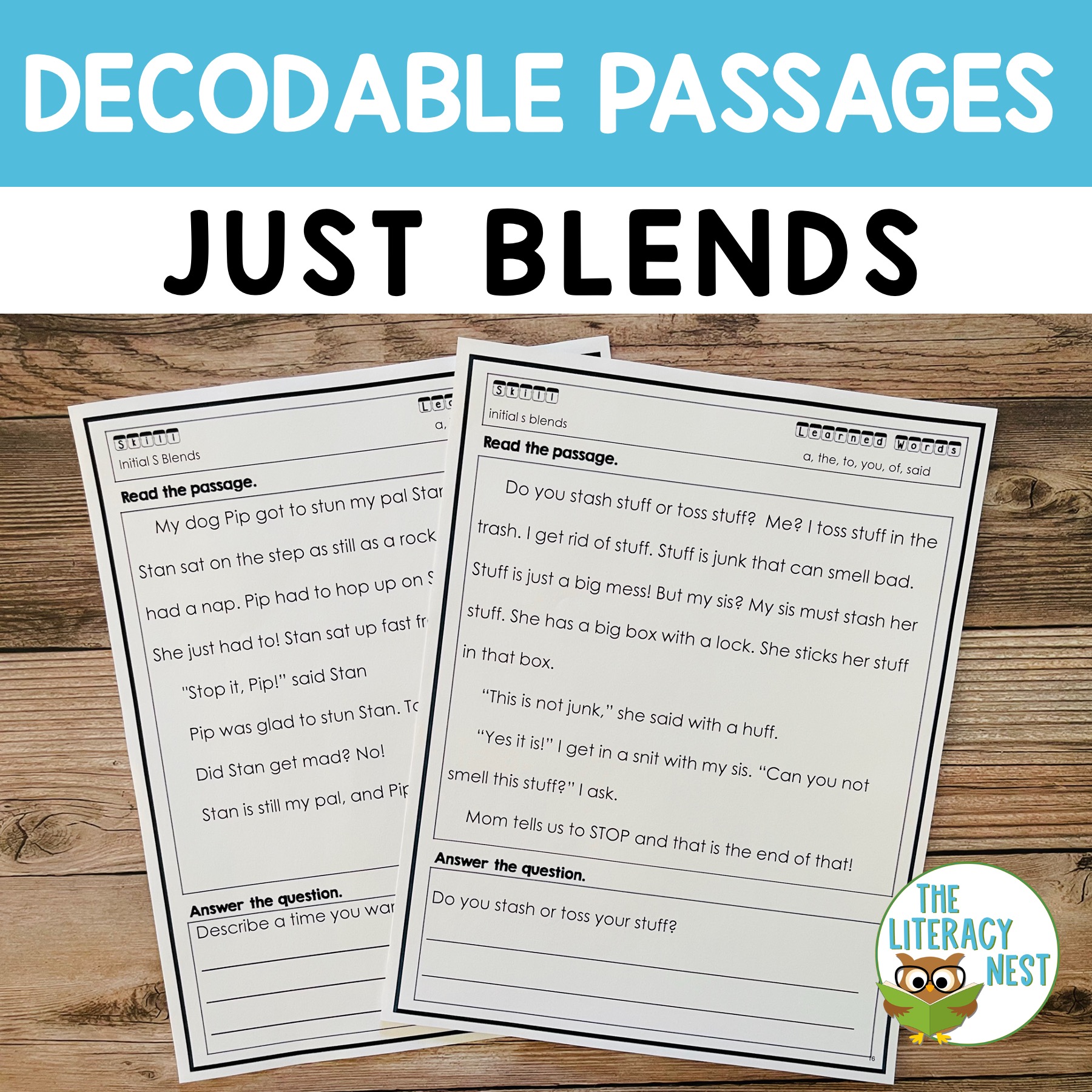 Consonant Blends Decodable Reading Passages | Made By Teachers