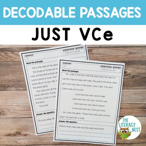 VCe Syllable Type Decodable Reading Passages | Made By Teachers
