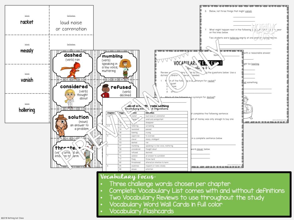Tales of a Fourth Grade Nothing Novel Study | Comprehension and ...