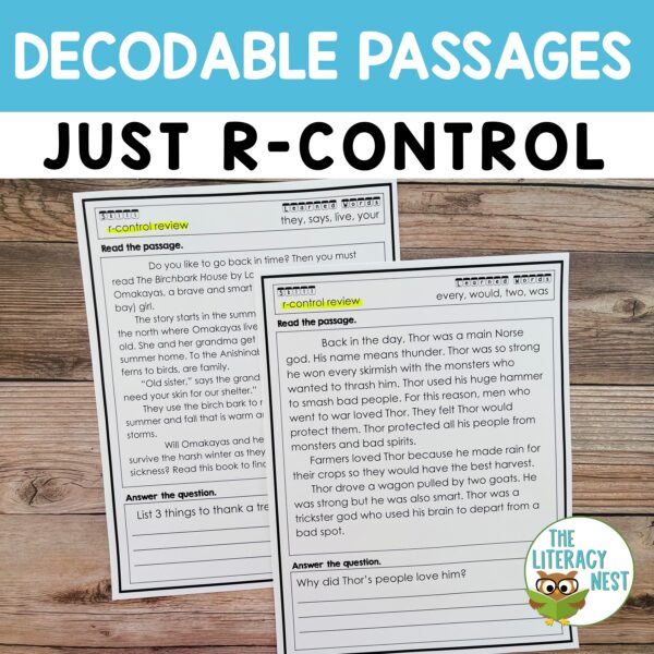 R-Controlled Vowels Decodable Passages | Made By Teachers