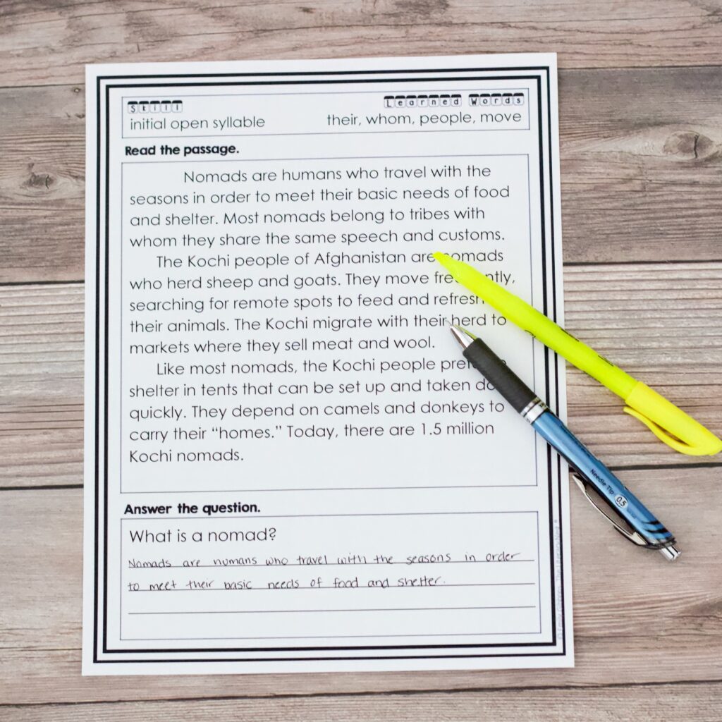 Decodable Passages for Open Syllables | Made By Teachers