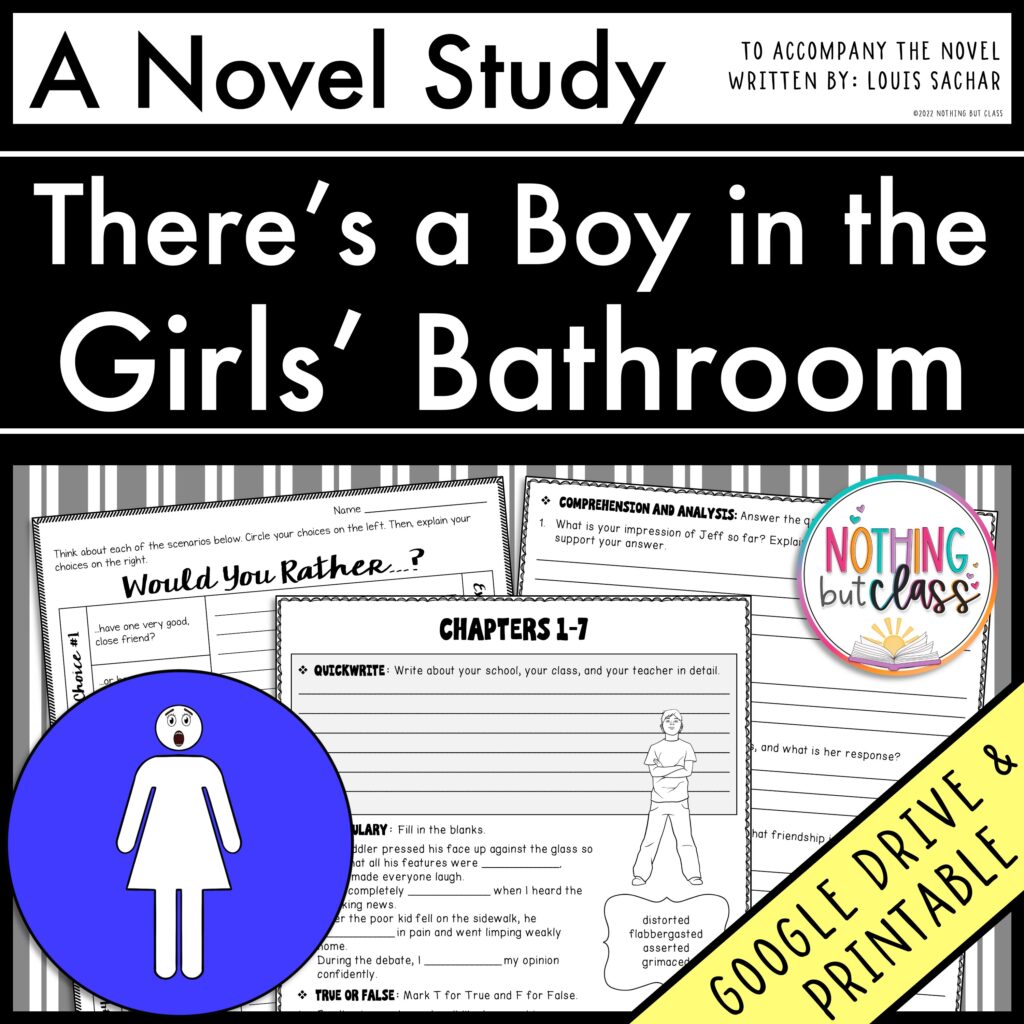 There&#039;s a Boy in the Girls&#039; Bathroom Novel Study | Comprehension with ...