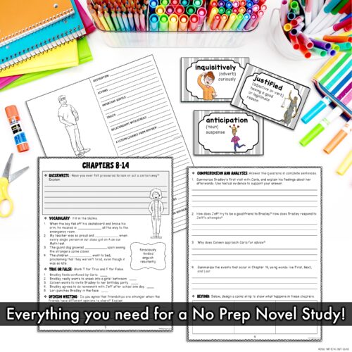 There&#039;s a Boy in the Girls&#039; Bathroom Novel Study | Comprehension with ...