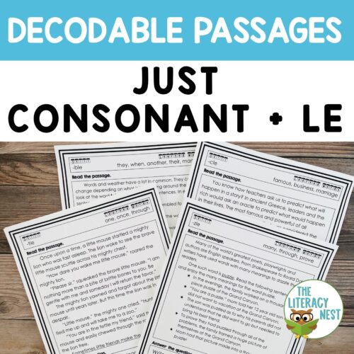 Decodable Passages for Consonant + LE Syllables | Made By Teachers