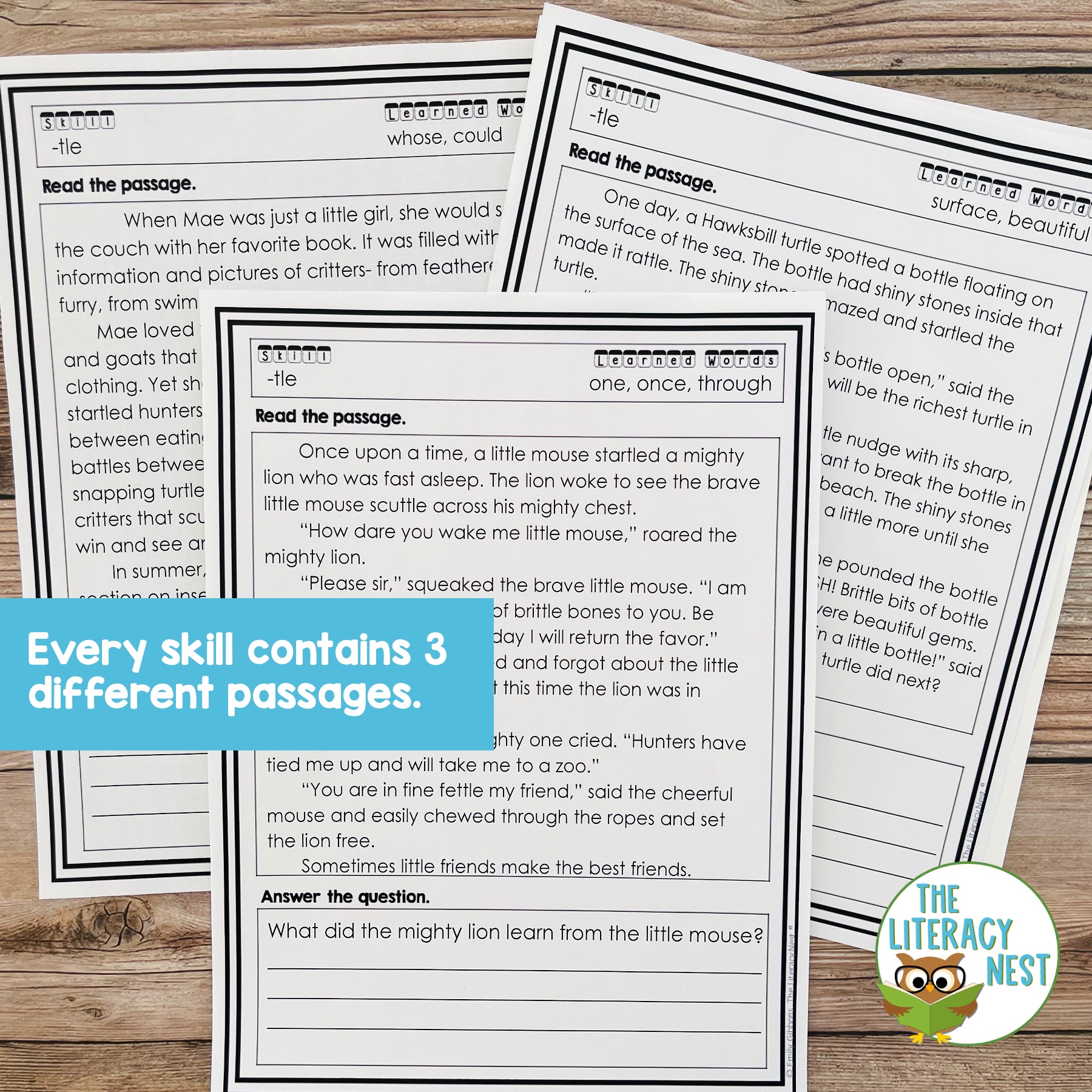 Decodable Passages for Consonant + LE Syllables | Made By Teachers