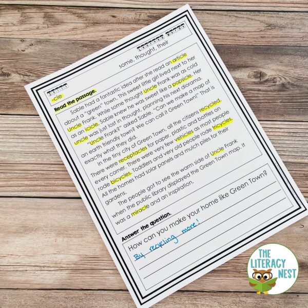 Decodable Passages for Consonant + LE Syllables | Made By Teachers