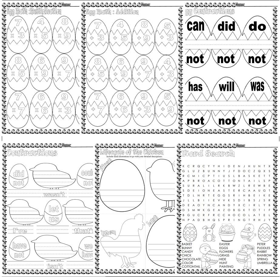 Easter Worksheets | Math Spelling Writing Wreath Craft | Made By Teachers