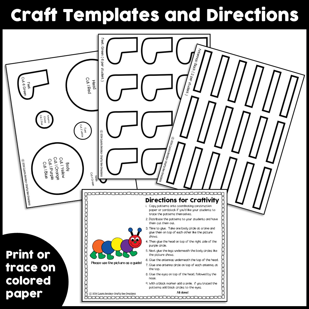 Caterpillar Craft | Spring Bulletin Board | Spring Activities | Insect ...
