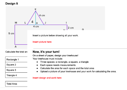 Complete Online Distance Learning 6th Math Real World Area Problems 6 ...