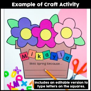 Spring Flowers Craft | Name Craft | Spring Activities | Spring Bulletin ...