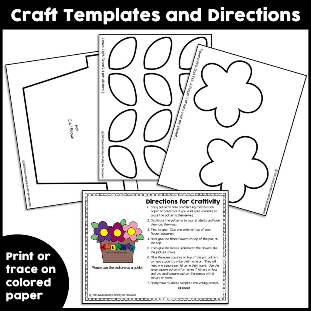 Spring Flowers Craft | Name Craft | Spring Activities | Spring Bulletin ...