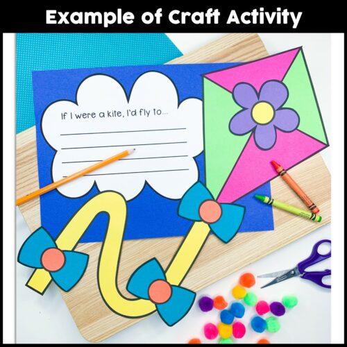 Kite Craft | Spring Craft | Spring Writing Activity | Flying Kite ...