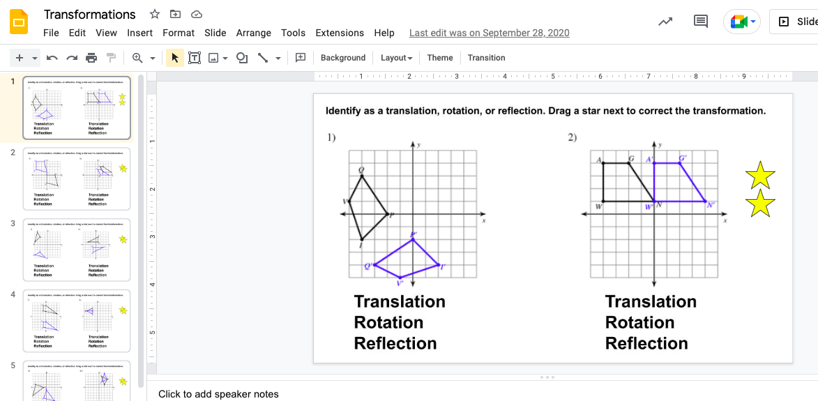Complete Online Distance Learning 6th Math Transformations 6.GM.4.1 ...