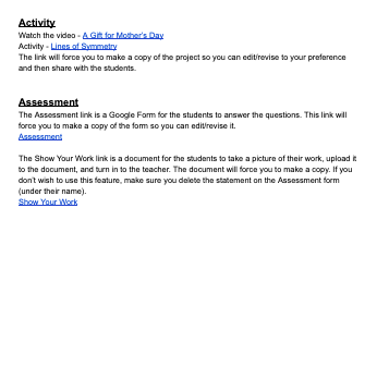 Complete Online Distance Learning 6th Math Lines of Symmetry 6.GM.4.4 ...