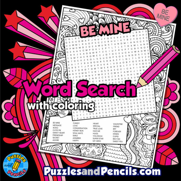 Positive Affirmations Word Search Puzzle Activity Page with Coloring ...