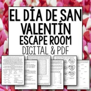 Día de San Valentin Escape Room Spanish Valentine's Day activity | Made ...