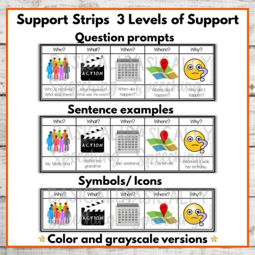 WH Questions Activity Short Stories Support Strips and Graphic ...