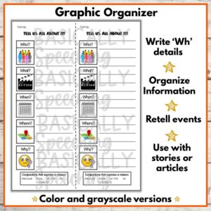 WH Questions Activity Short Stories Support Strips and Graphic ...