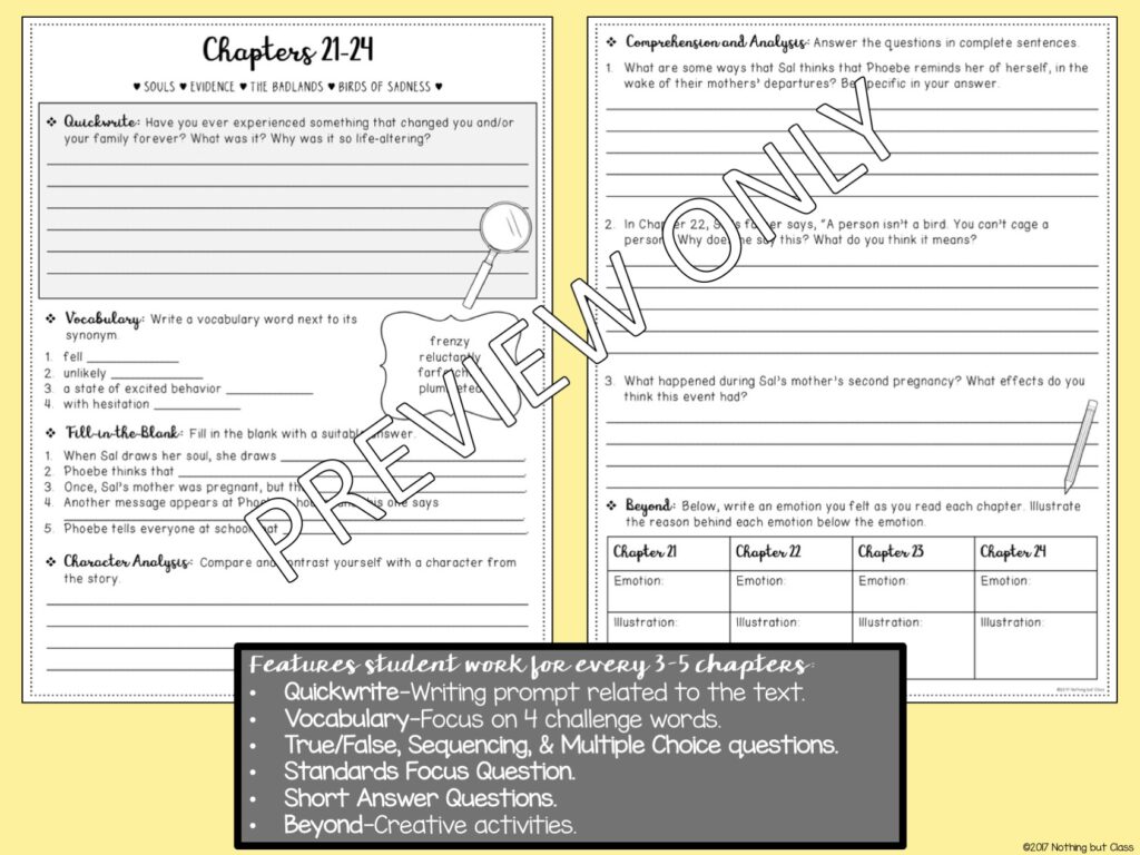 Walk Two Moons Novel Study Unit | Comprehension and Vocabulary with ...