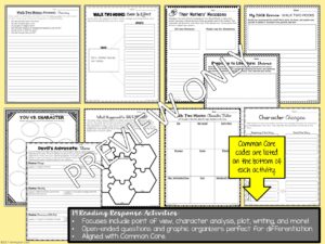 Walk Two Moons Novel Study Unit | Comprehension and Vocabulary with ...