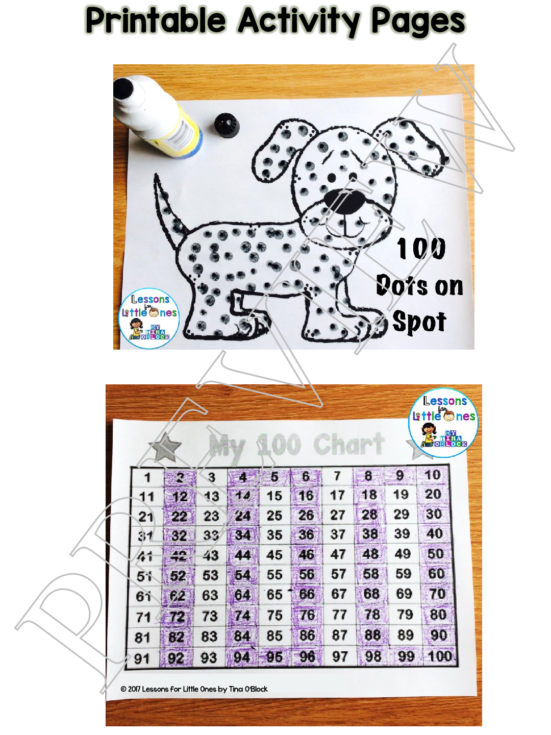 100th Day of School Awards Certificates Crown Treat Tags Activity Pages ...