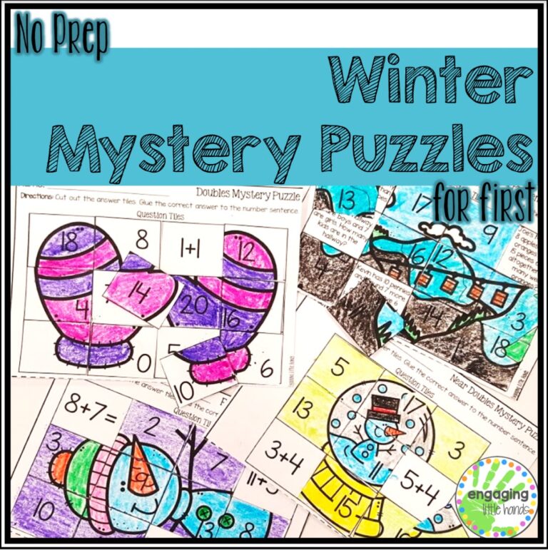 Winter Mystery Puzzles for First Grade - Made By Teachers