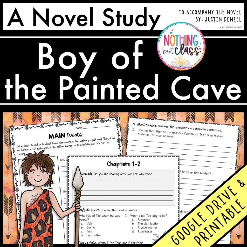 Boy of the Painted Cave Novel Study Unit | Comprehension and Vocabulary ...