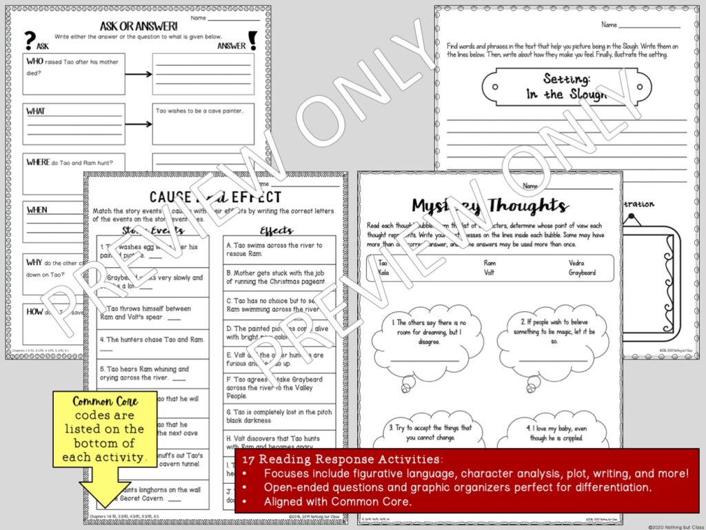 Boy of the Painted Cave Novel Study Unit | Comprehension and Vocabulary ...