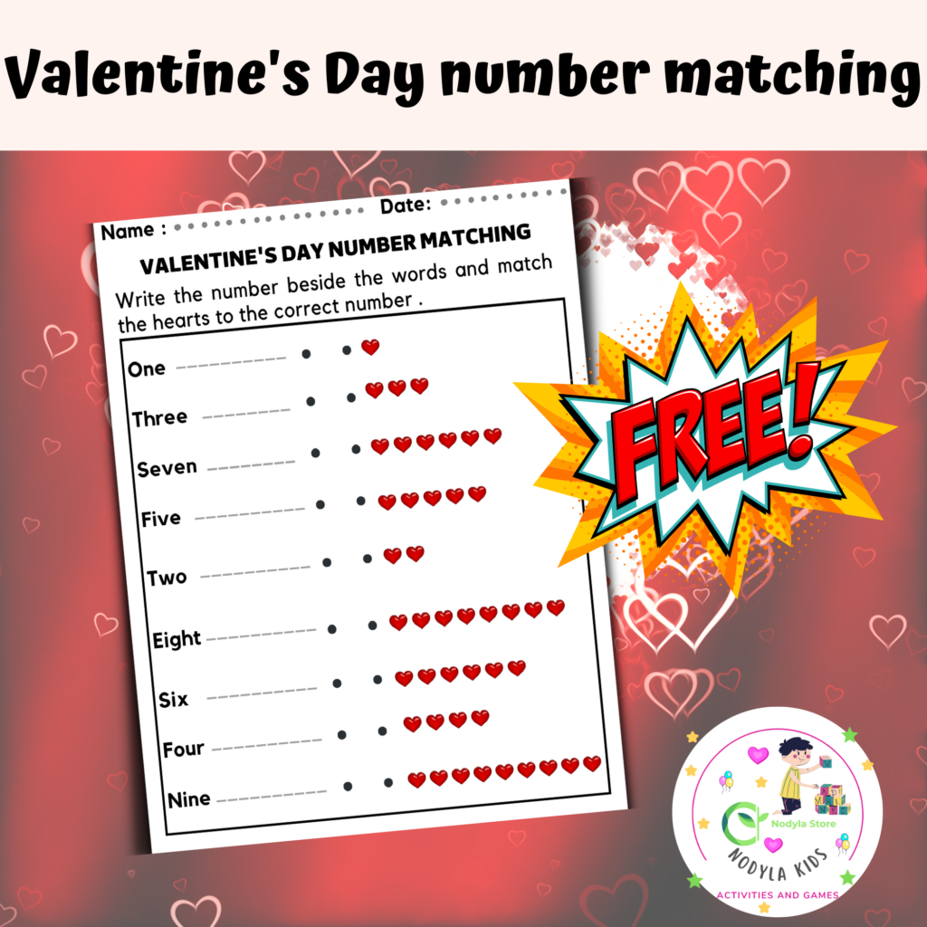 Valentine's Day number matching - Valentine's Day | Made By Teachers
