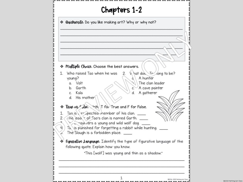 Boy of the Painted Cave Novel Study Unit | Comprehension and Vocabulary ...