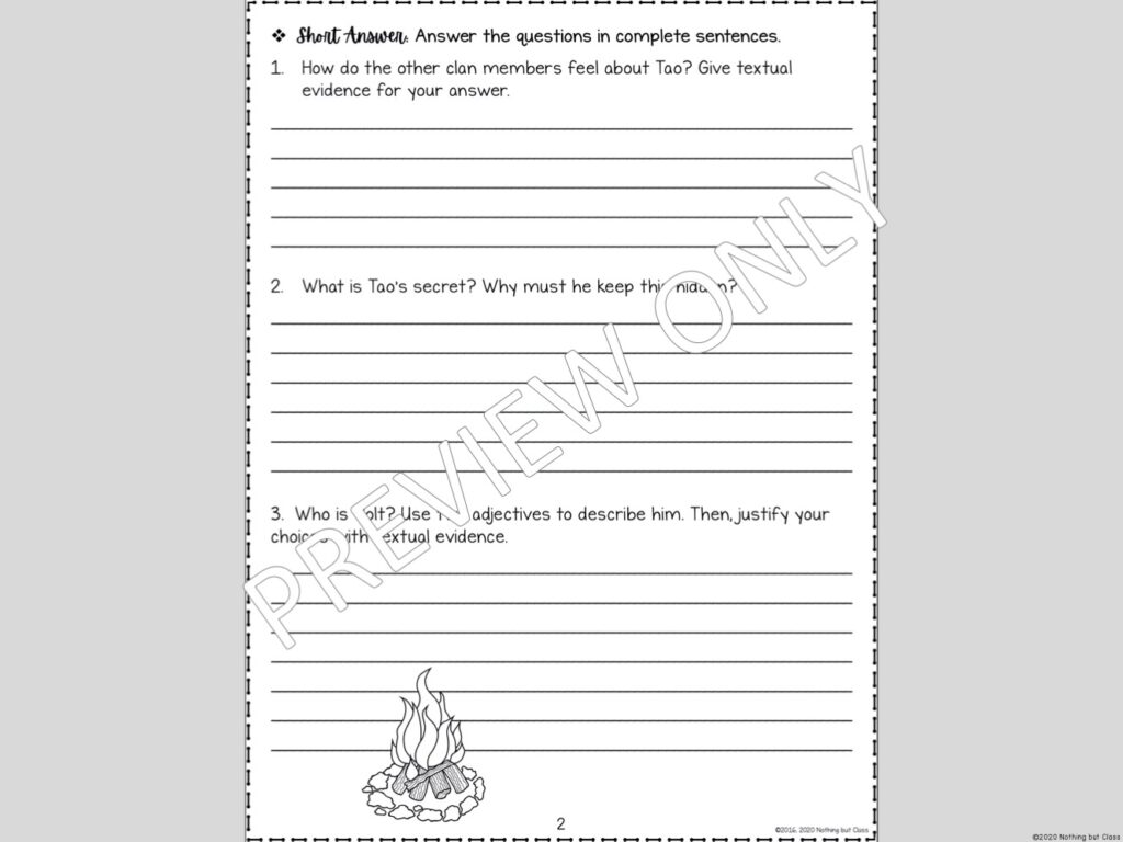Boy of the Painted Cave Novel Study Unit | Comprehension and Vocabulary ...