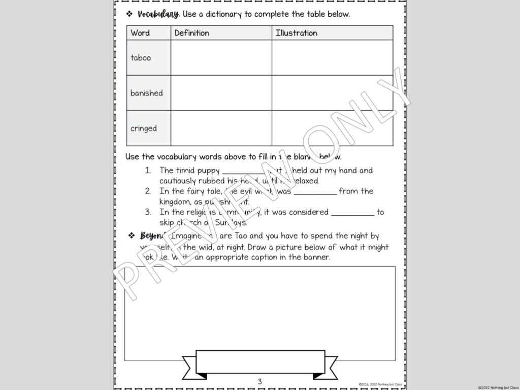 Boy of the Painted Cave Novel Study Unit | Comprehension and Vocabulary ...