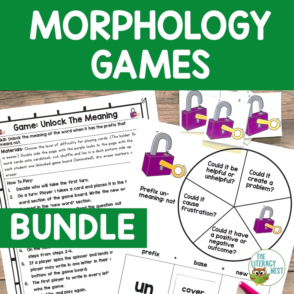 Morphology Activities Games Bundle for Orton-Gillingham Lessons | Made ...