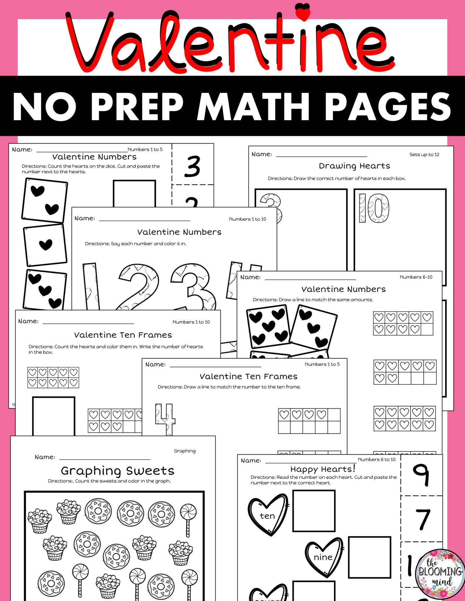 Valentine Math Worksheets for Kindergarten | Made By Teachers