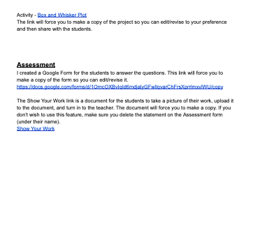 Complete Online Distance Learning 6th Math Box and Whisker Plots 6.D.1. ...