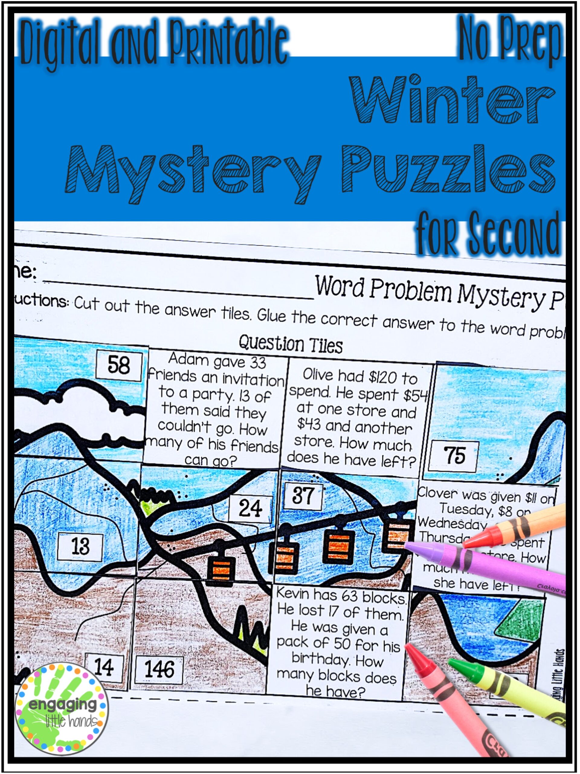 Winter Mystery Puzzles for Second Grade | Made By Teachers