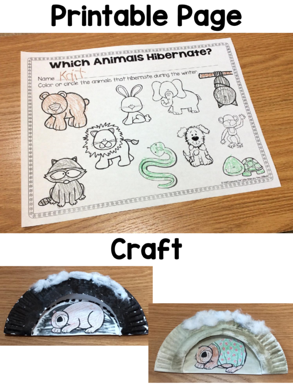 Hibernation Activities Writing Prompts Hibernating Bear Craft Bulletin ...