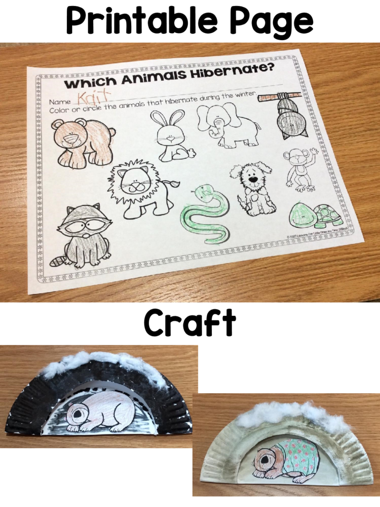Hibernation Activities Writing Prompts Hibernating Bear Craft Bulletin ...