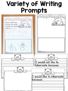 Hibernation Activities Writing Prompts Hibernating Bear Craft Bulletin ...