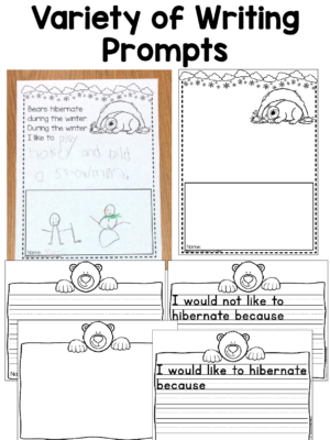 Hibernation Activities Writing Prompts Hibernating Bear Craft Bulletin ...