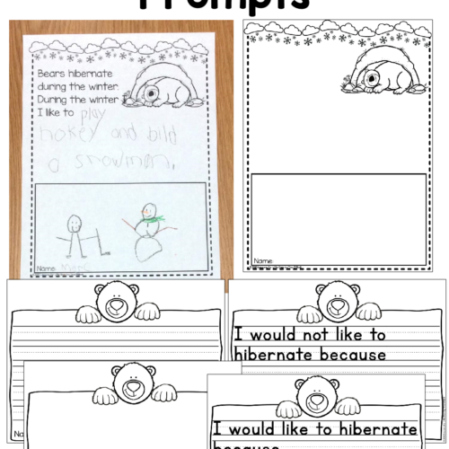 Hibernation Activities Writing Prompts Hibernating Bear Craft Bulletin ...