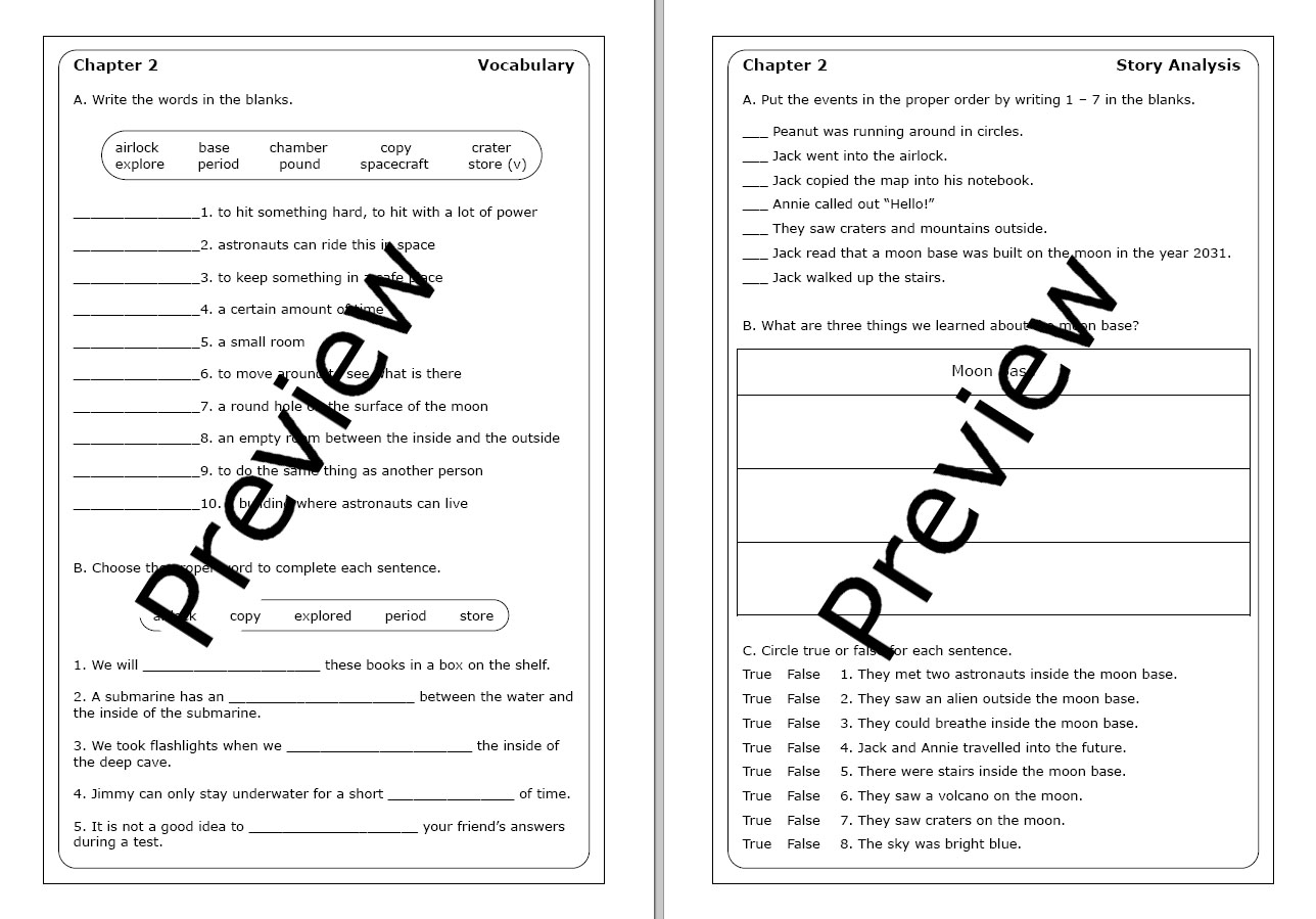 Magic Tree House "Midnight on the Moon" worksheets | Made By Teachers