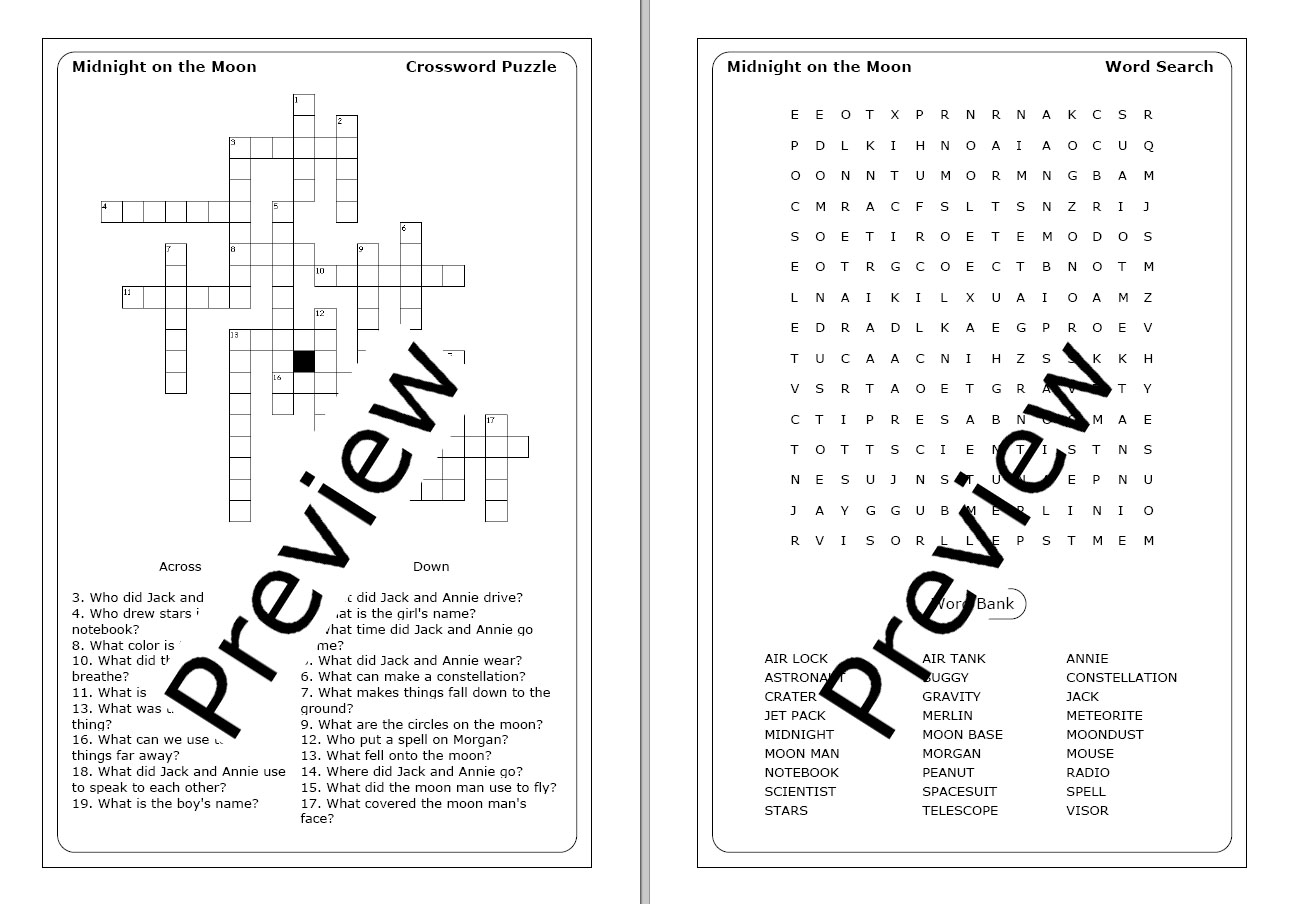 Magic Tree House "Midnight on the Moon" worksheets | Made By Teachers