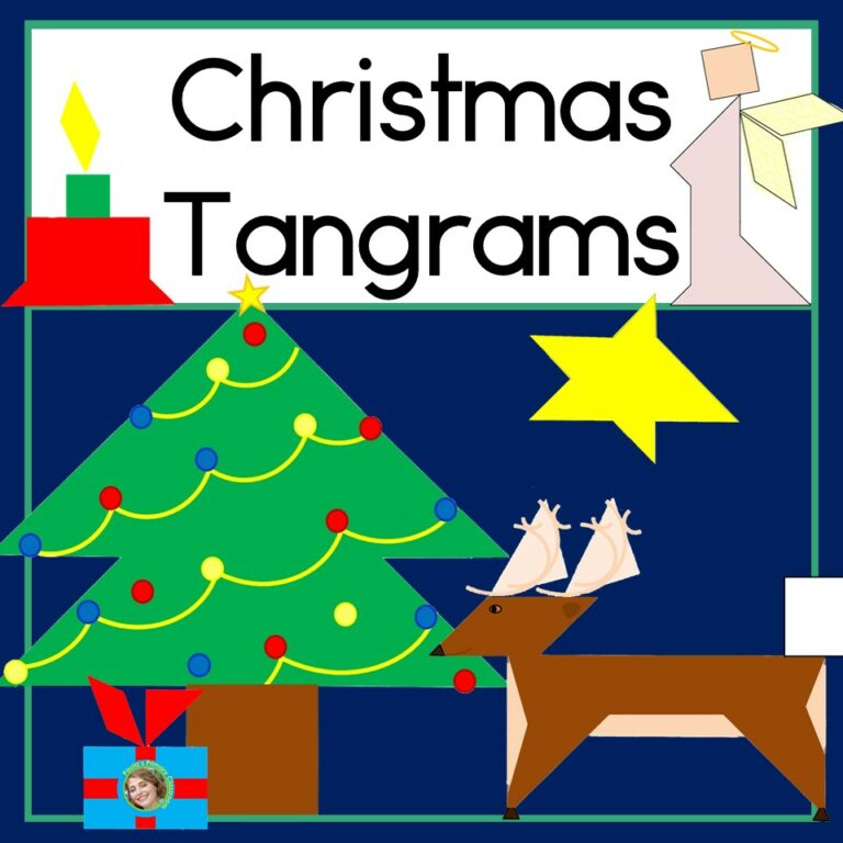 Christmas Tangram Puzzles Printable | 2D Shapes Math Center | Tangrams ...
