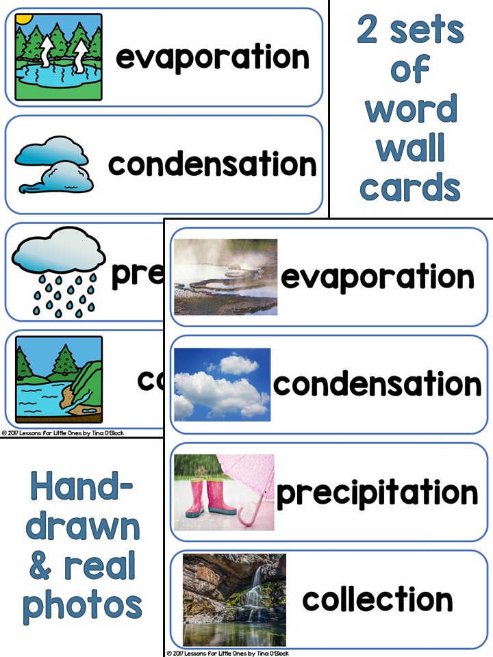 Water Cycle Experiments, Activities, Printables, Word Wall Cards, Craft ...
