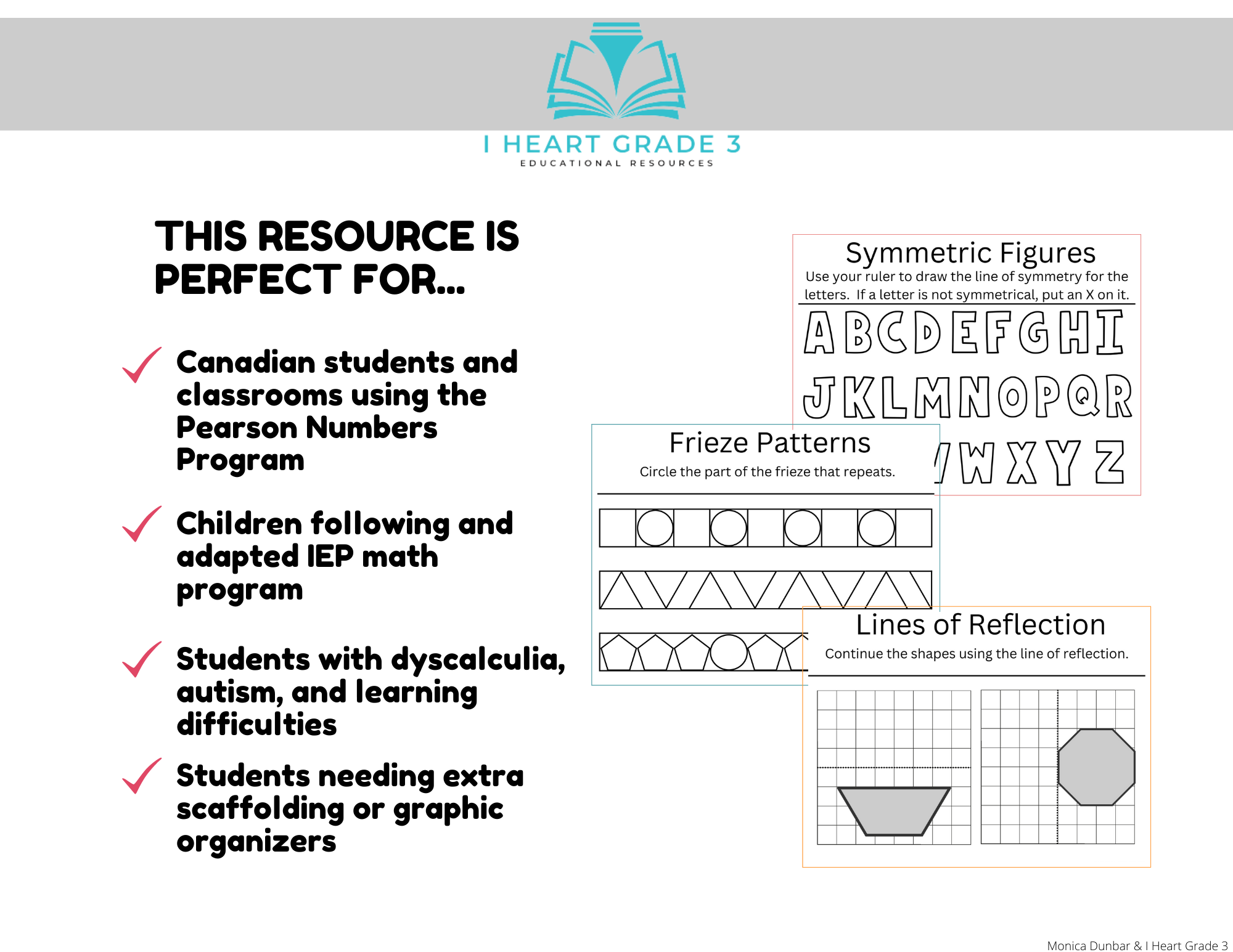 Adapted Math Binder - Symmetry | Made By Teachers
