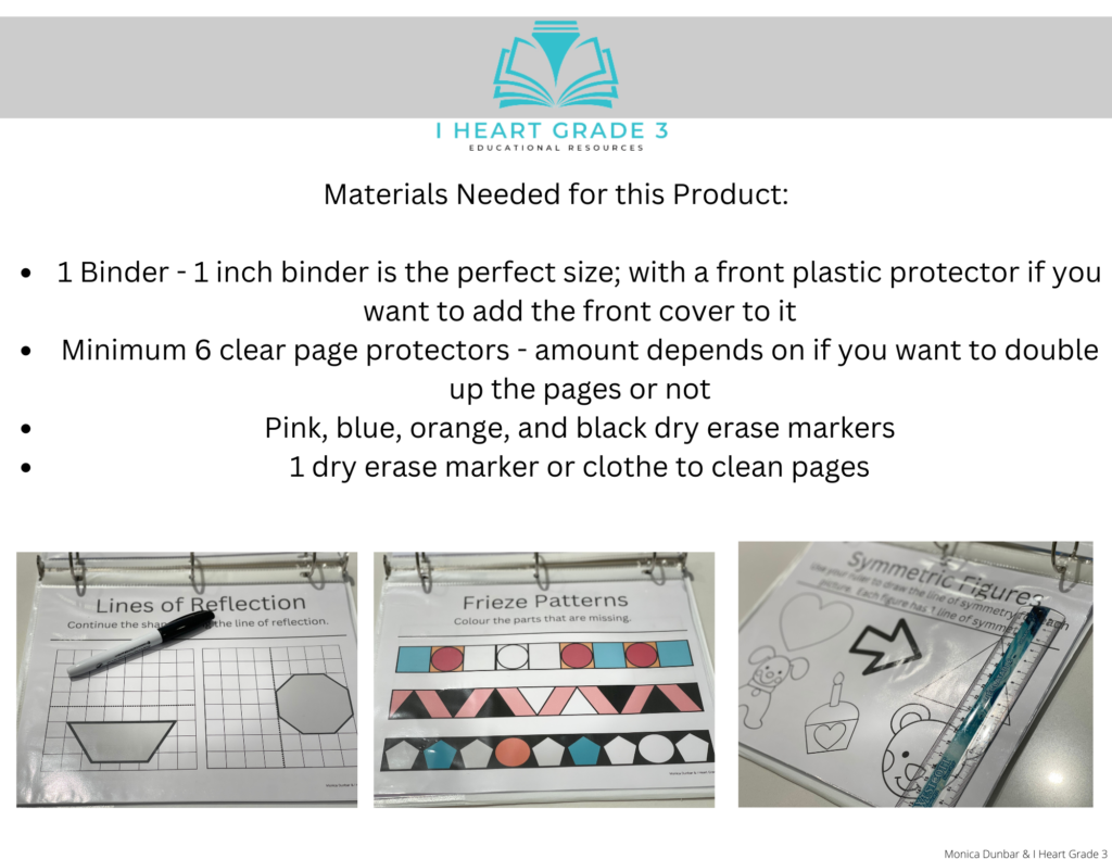 Adapted Math Binder - Symmetry | Made By Teachers