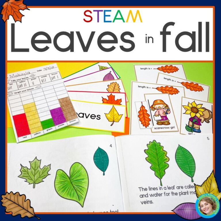 Leaf Science Reading Sorting Measurement Graphing | Leaves in Fall STEM ...